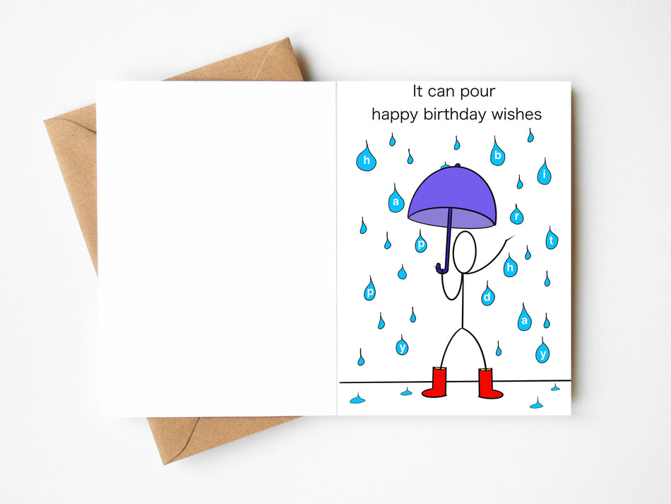 Raining Birthday Wishes – KanshaKards